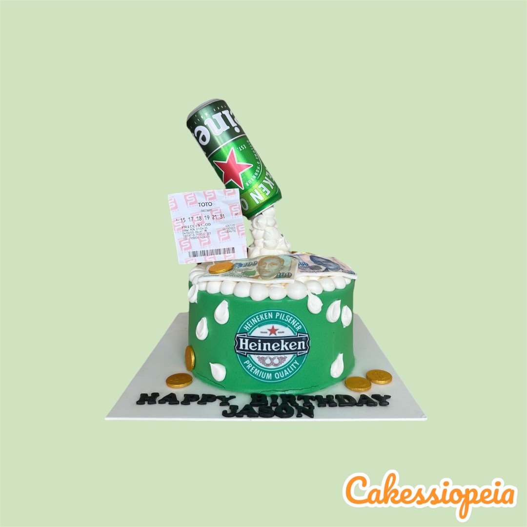 Heineken Design Cake/Birthday Cake/Customised Cake, Food & Drinks ...