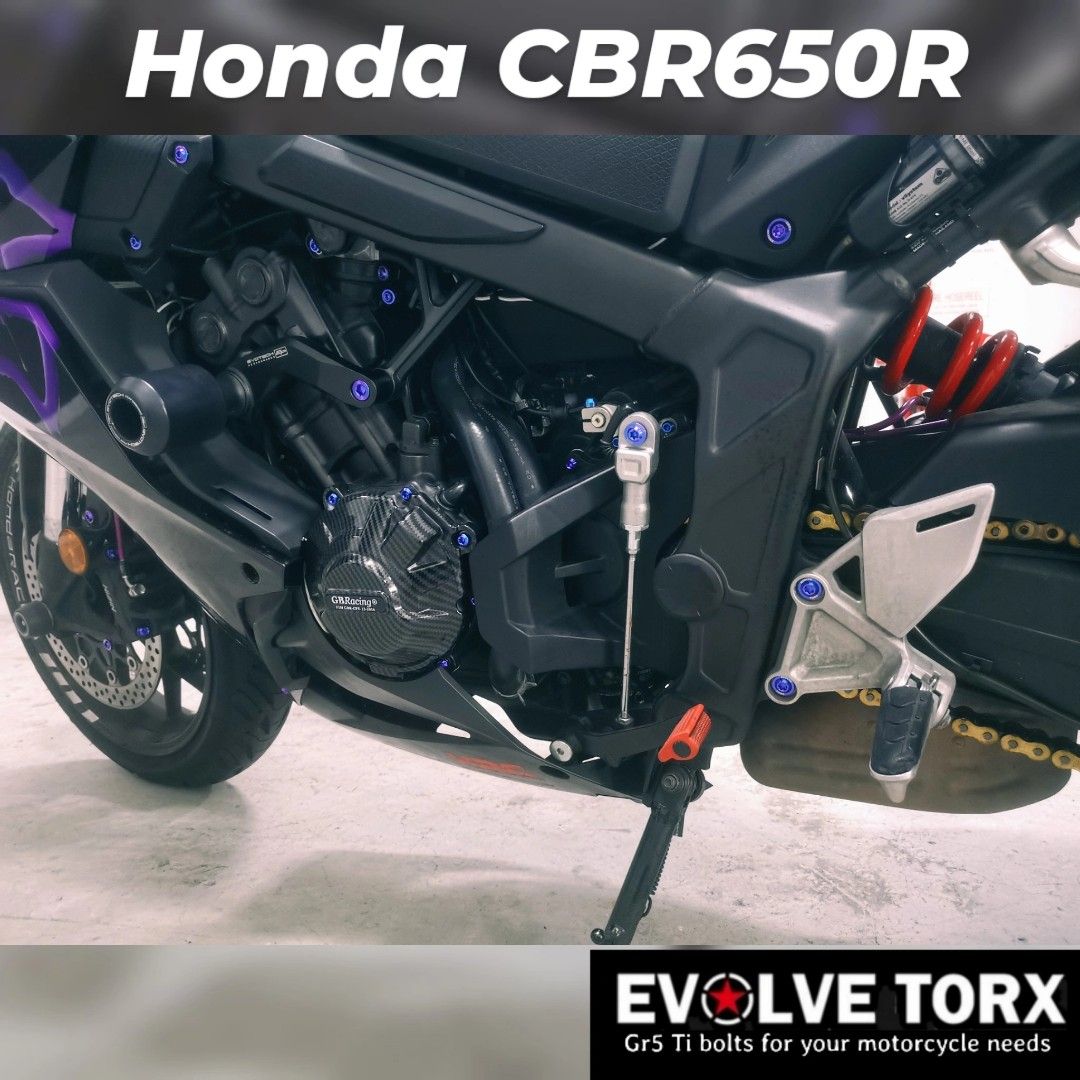 Honda CBR650R Ti Bolts Replacement, Motorcycles, Motorcycle Accessories on Carousell