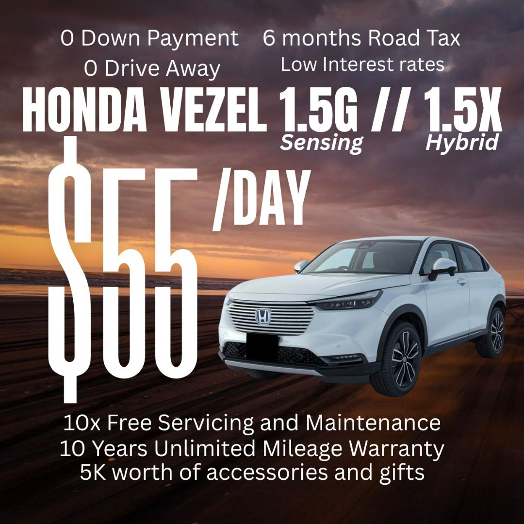 Honda Vezel 1.5G SENSING // 1.5X HYBRID Auto, Cars, Used Cars on Carousell