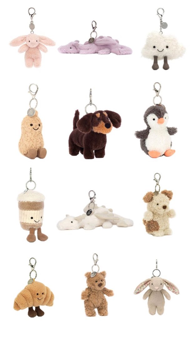 Jellycat Keychains, Hobbies & Toys, Toys & Games on Carousell