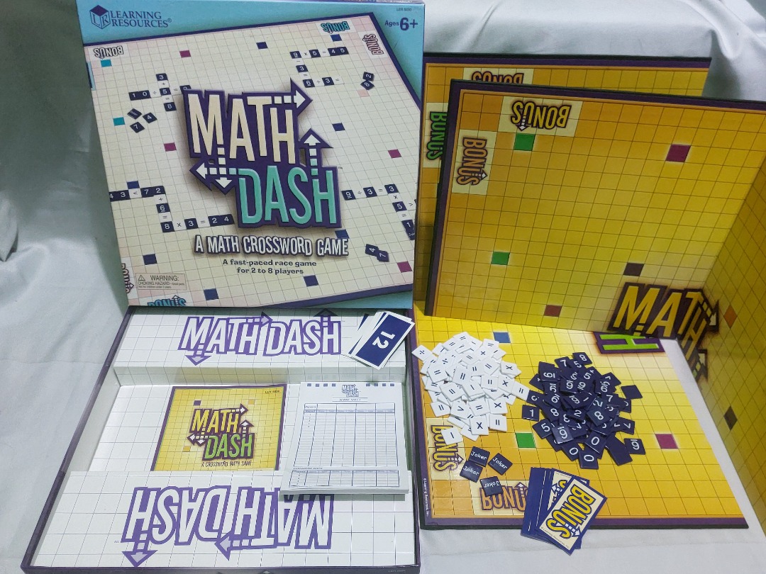 Learning Resources Math Dash - A Math Crossword Game, Hobbies & Toys ...