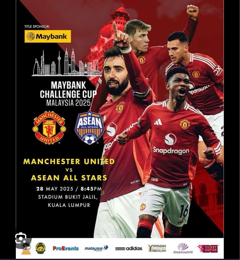 MAN UTD VS ASEAN ALL STAR TICKET CAT 5 SECTION 101, Tickets & Vouchers ...