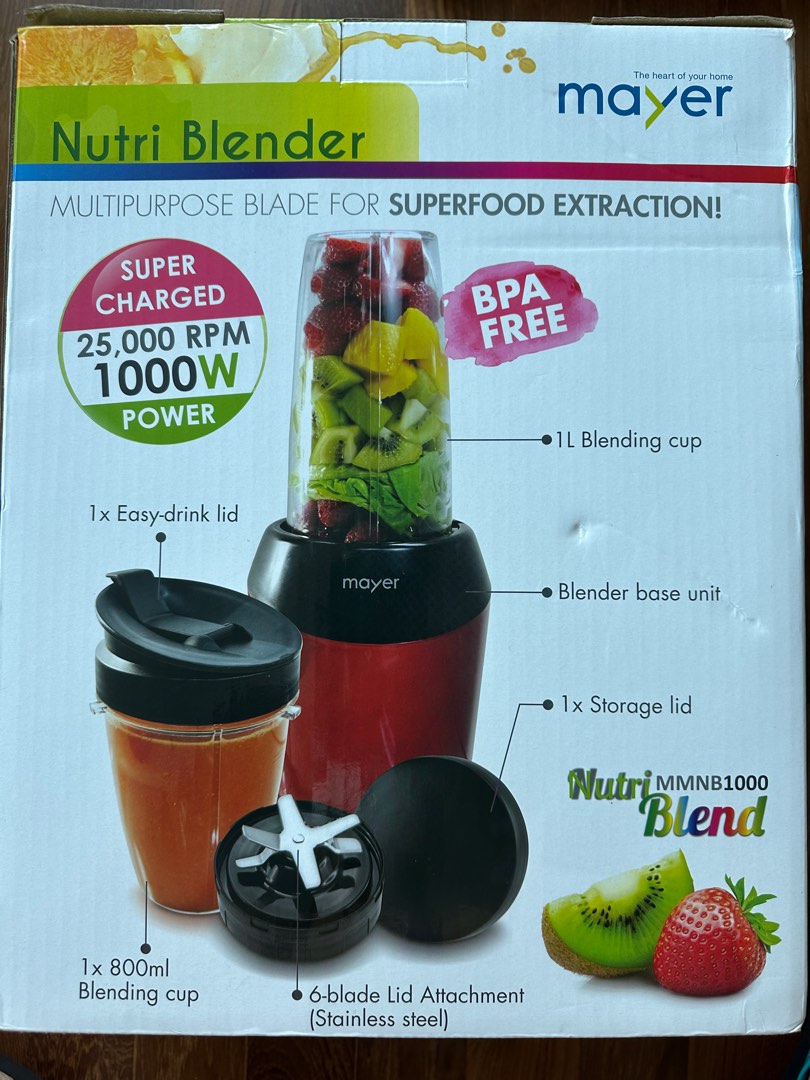 BN Mayer Nutri Blender MMNB1000, TV & Home Appliances, Kitchen Appliances, Juicers, Blenders ...
