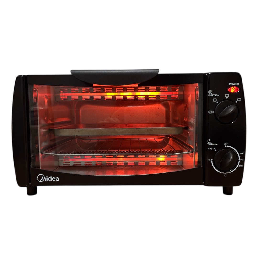 Midea Brand 10 Liter Mini Toaster Oven - Black, Compact Design, TV ...