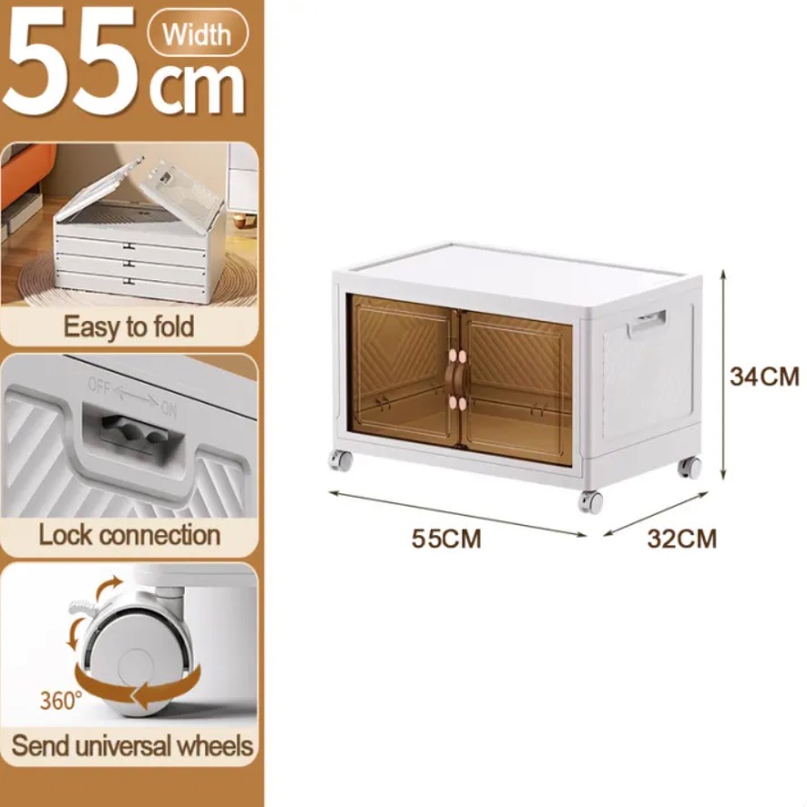 Multi Layer Storage Cabinet | Foldable Drawer Cabinet | Rolling Storage ...