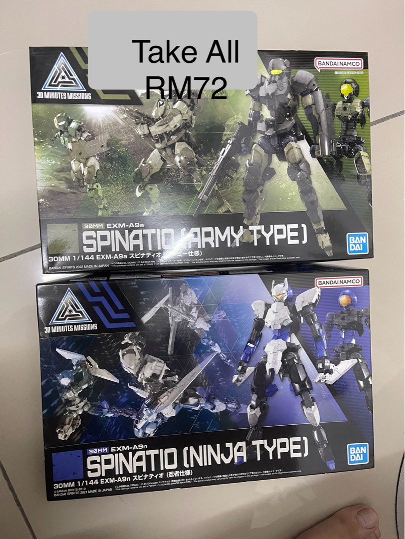 New Bandai 30MM Spinatio Ninja + Army Type, Hobbies & Toys, Toys ...