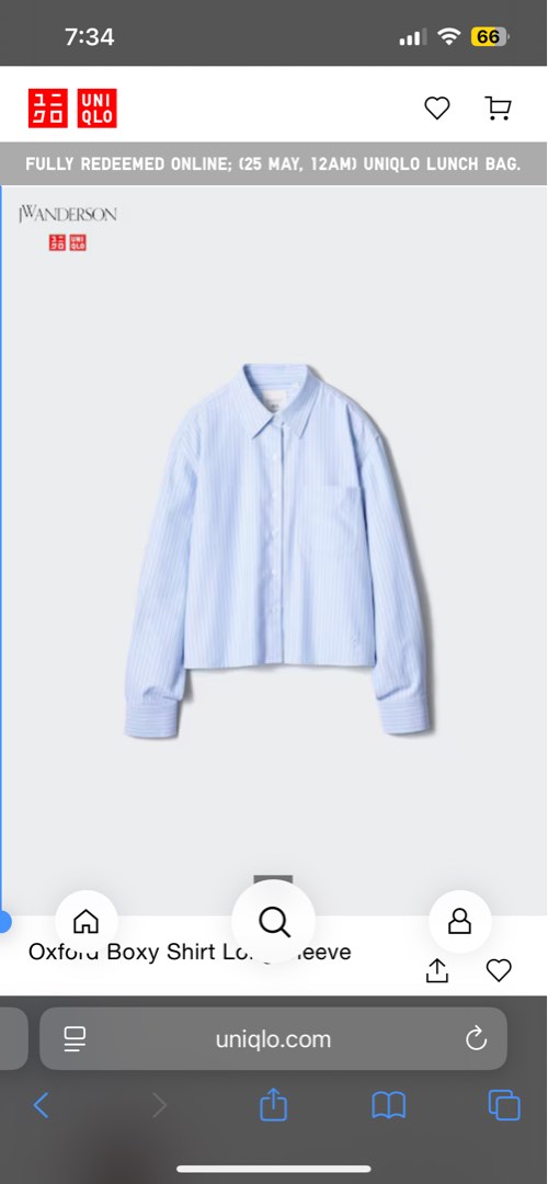 NEW Uniqlo boxy oxford shirt on Carousell