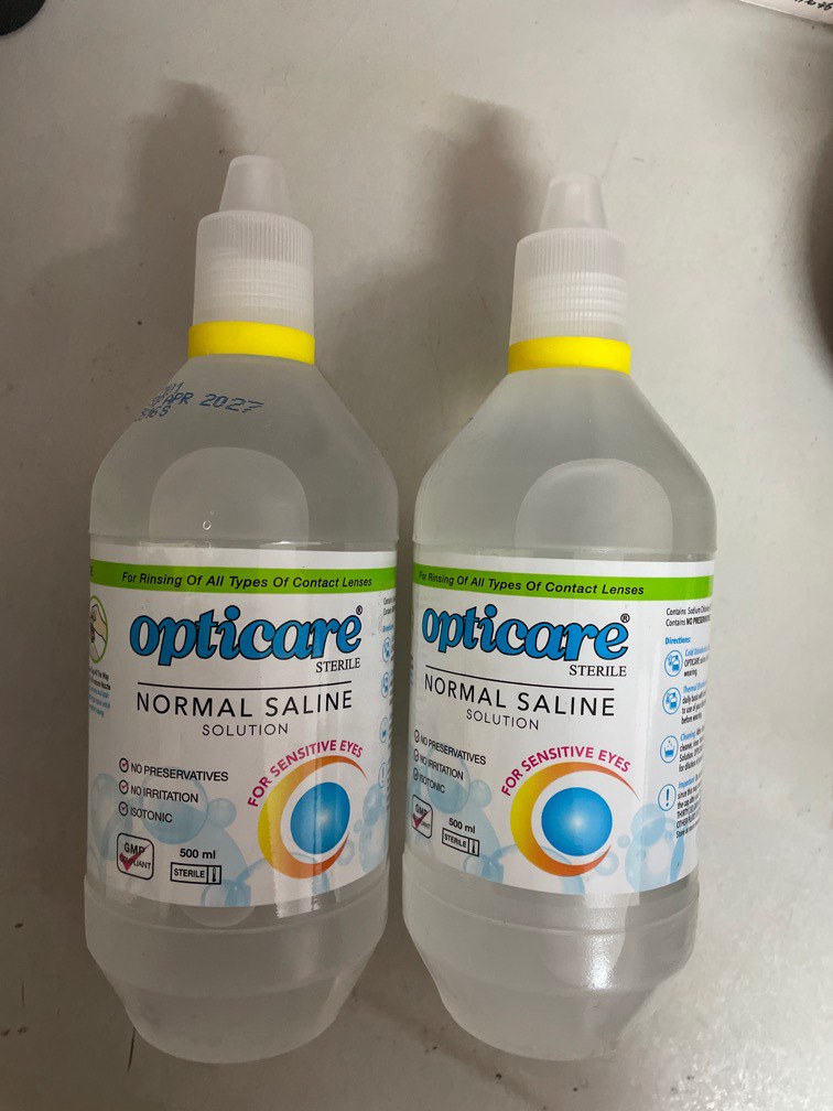 Opticare normal saline solution, Beauty & Personal Care, Vision Care on ...
