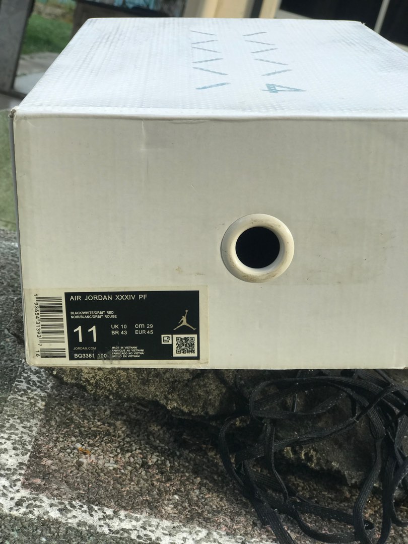 Original Jordan 34 Box and accessories, Men's Fashion, Footwear, Shoe ...