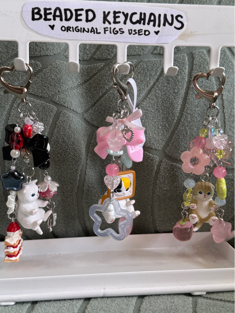 Original Mofusand Beaded Keychain Bag Charm, Hobbies & Toys, Stationary ...