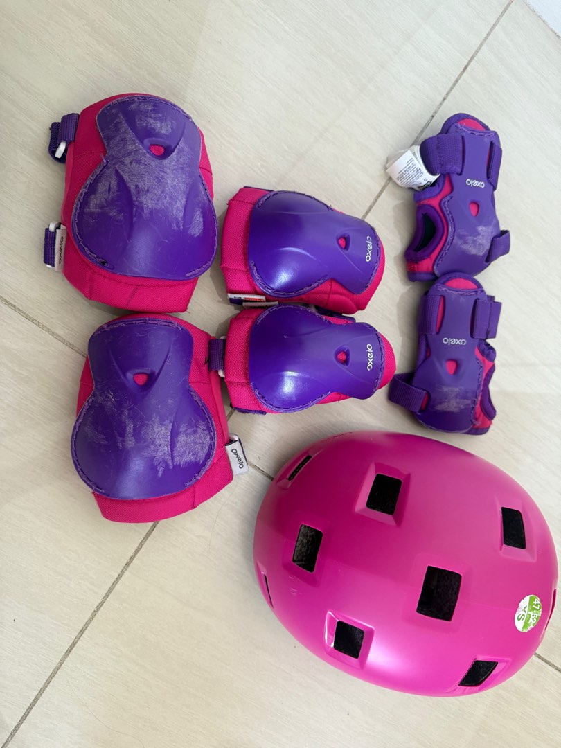 PINK Helmet & Protector set | OXELO Decathlon, Sports Equipment, Other ...