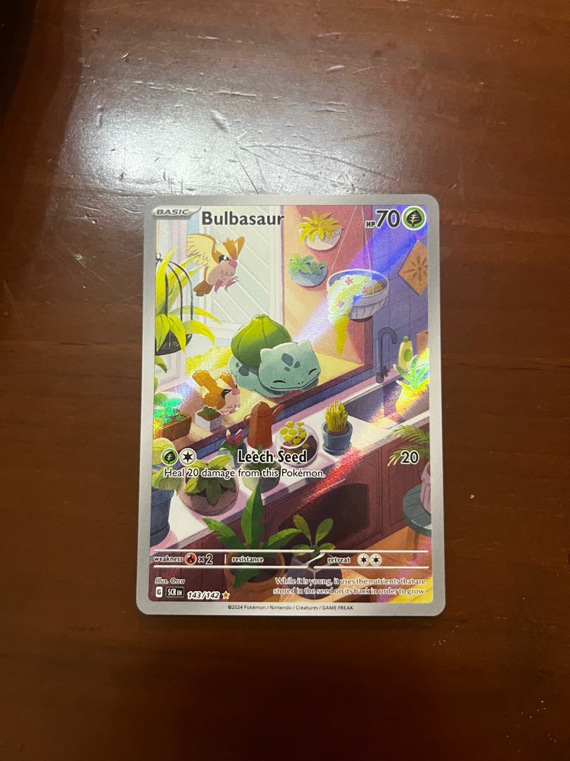 (Potential 10) Bulbasaur IR stellar crown prismatic evolutions, Hobbies ...