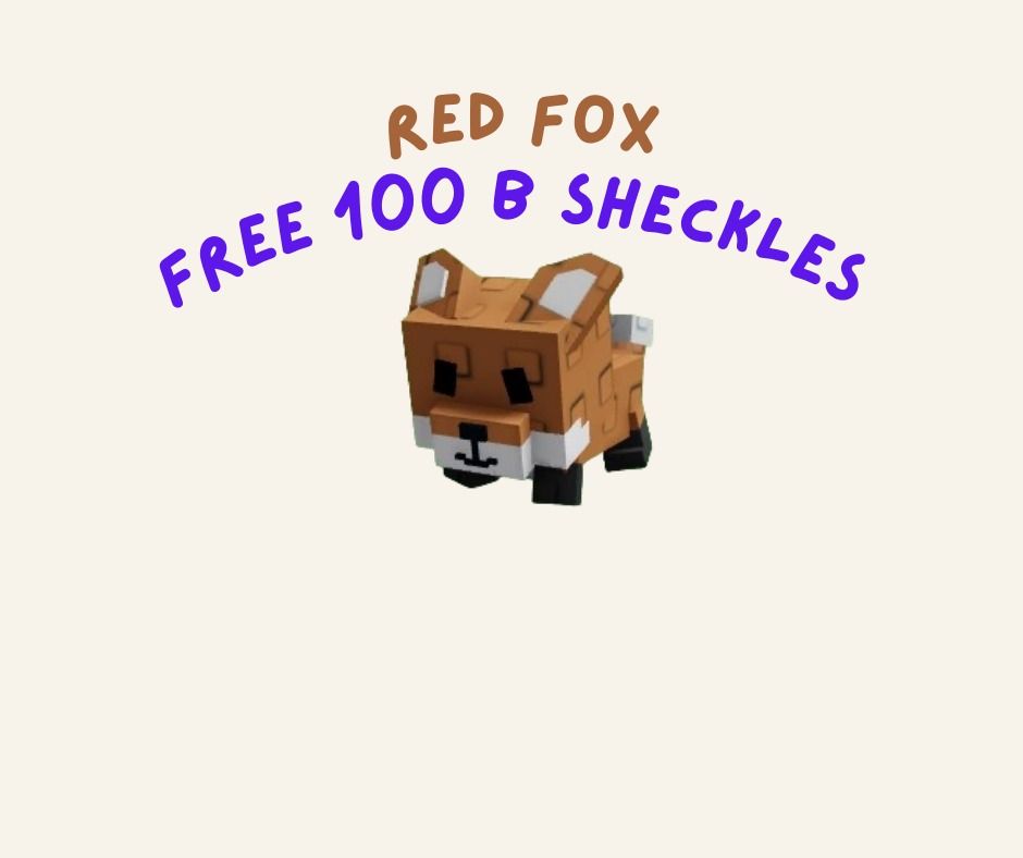 RED FOX GROW A GARDEN GAG ROBLOX, Video Gaming, Gaming Accessories, In-Game Products on Carousell