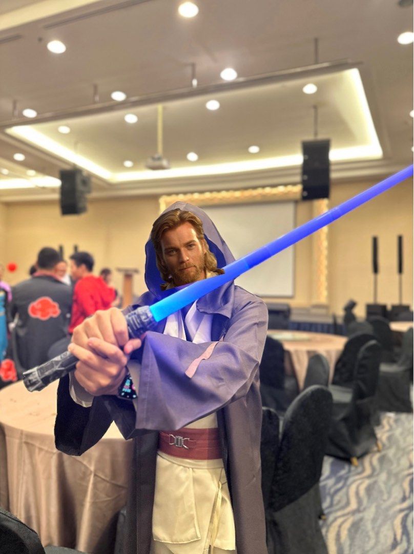 [RENTAL] BIG SIZE Star Wars Jedi Costume Robe Lightsaber Light Saber ...