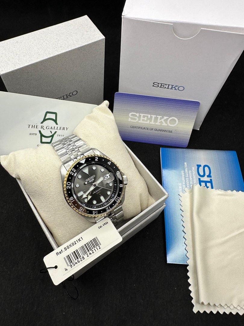 Original Seiko 5 Sports GMT Gray 42.5mm Automatic 100M SSK021 (JAPAN ...