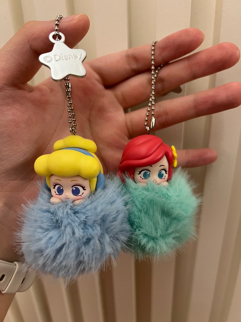 (SET) miniso disney cinderella & ariel keychain, Hobbies & Toys, Toys ...