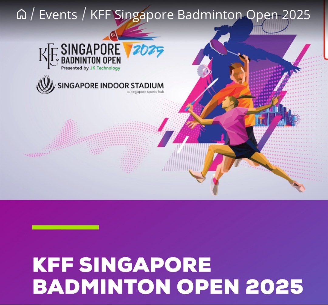 SG badm open 2025 29 May S234 Row 13, Tickets & Vouchers, Event Tickets ...