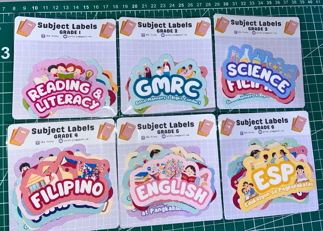 Subject Label Sticker Bundle, Hobbies & Toys, Stationary & Craft, Art ...