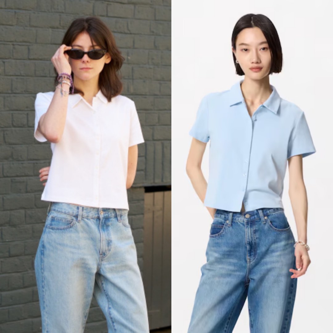 Uniqlo Mini Polo Large, Women's Fashion, Tops, Blouses on Carousell