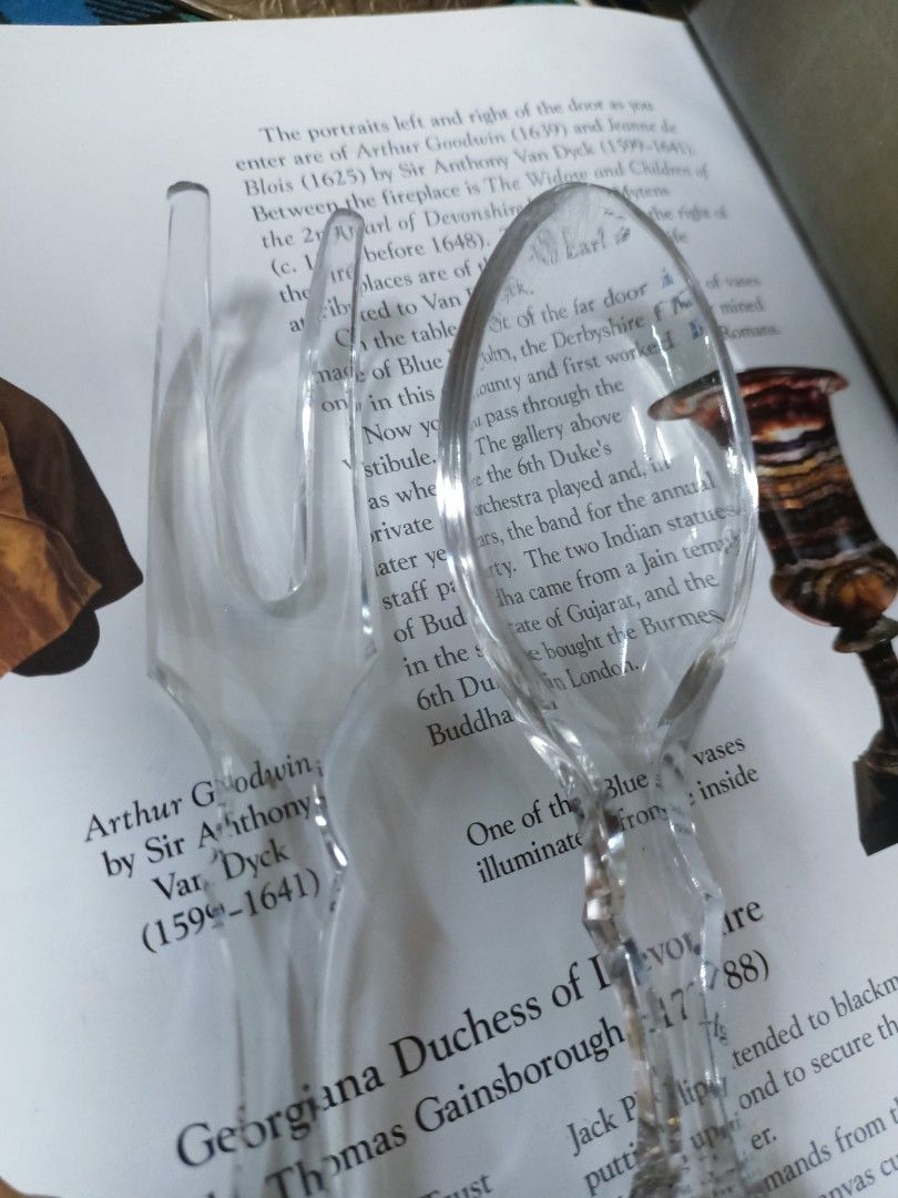 1950s crystal cut salad server, Everything Else, Others on Carousell