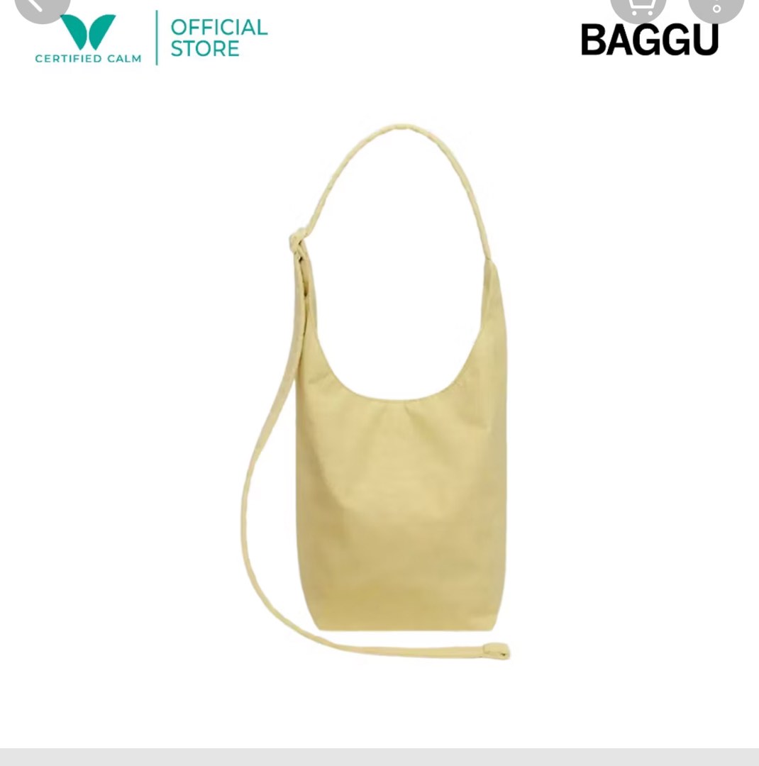 Baggu small nylon sling in color butter, Women's Fashion, Bags ...