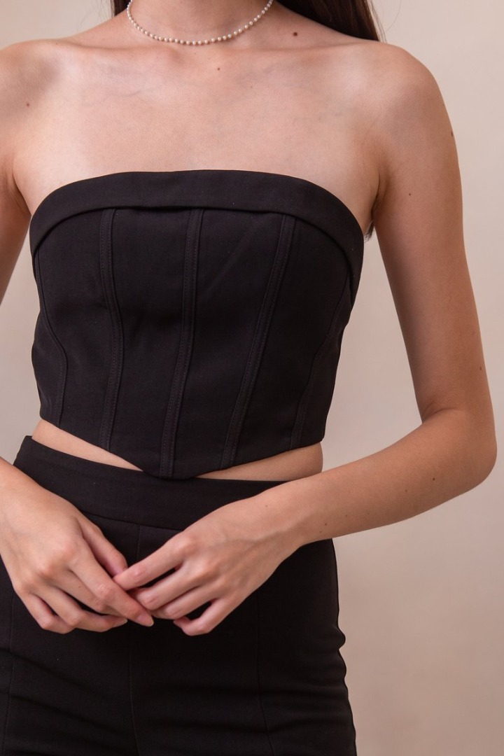 BNWT Mikayla Diva Corset Tube Top in Black, XS | Mikayla x Dr Lash ...