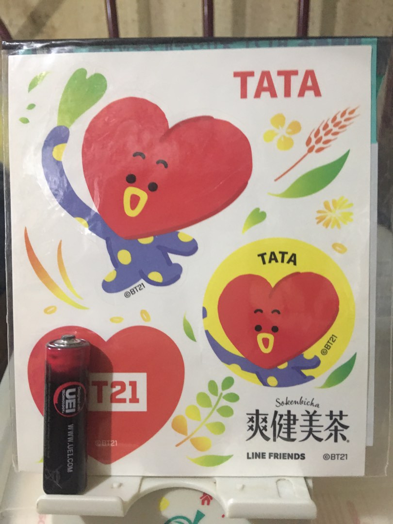BT21 Tata sticker, Hobbies & Toys, Memorabilia & Collectibles, Fan ...