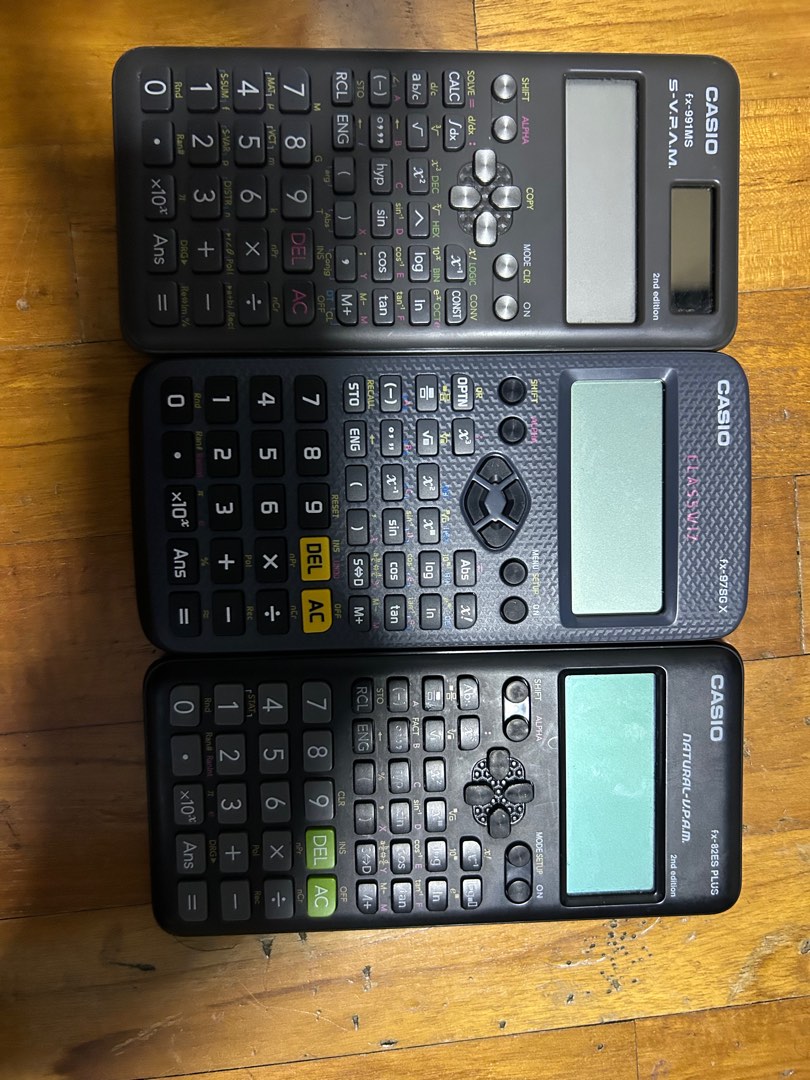 Casio Calculators - 991MS Second Edition, 82ES Plus 2nd Edition all ...