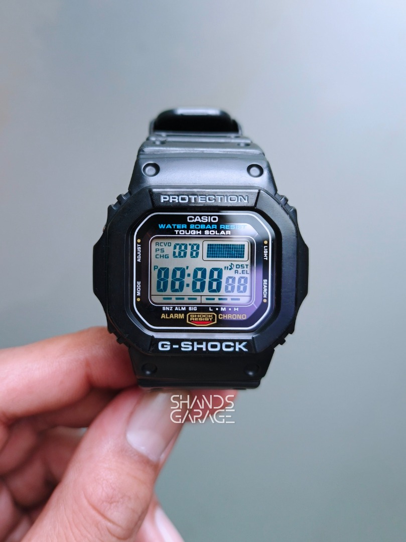 Casio G-Shock G-5600E Tough Solar, Fesyen Pria, Jam Tangan di Carousell