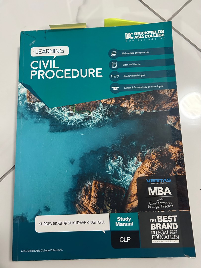 CLP Civil Procedure Study Manual, Hobbies & Toys, Books & Magazines ...