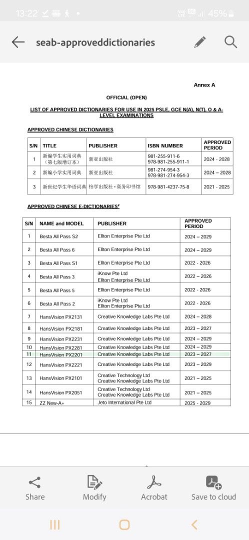 Creative Knowledge eDictionary PX2201, Hobbies & Toys, Stationery ...