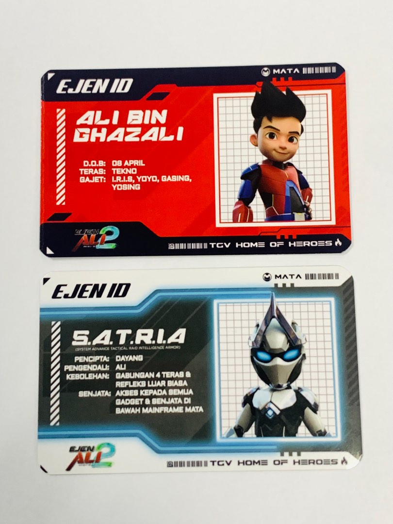 Ejen Ali & SATRIA ID Card Limited Edition, Hobbies & Toys, Collectibles ...