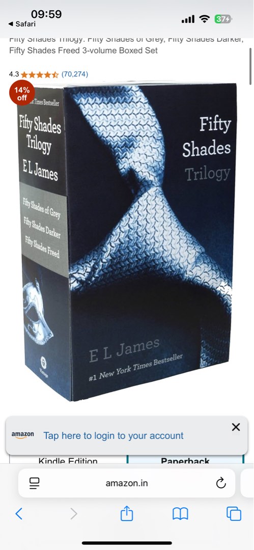 Fifty Shades Trilogy (3 parts in 1 box), Hobbies & Toys, Books ...