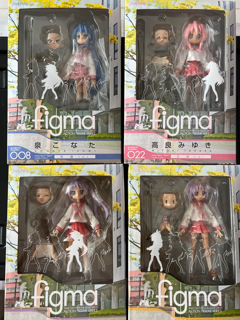 Figma Max Factory x Masaki Apsy Lucky Star Set of 4, Hobbies & Toys, Toys & Games on Carousell