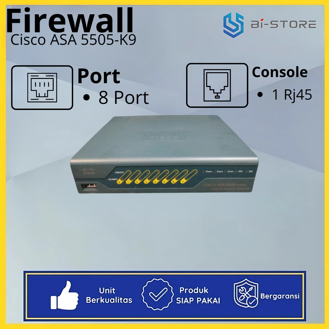 Firewall Cisco ASA 5505-K9 Dengan Feature 3DES-AES Enable, Elektronik ...