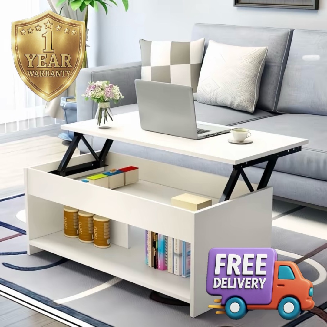 [FREE DELIVERY] Lift Up Coffee Table | Sofa Side Table | Hidden Storage ...