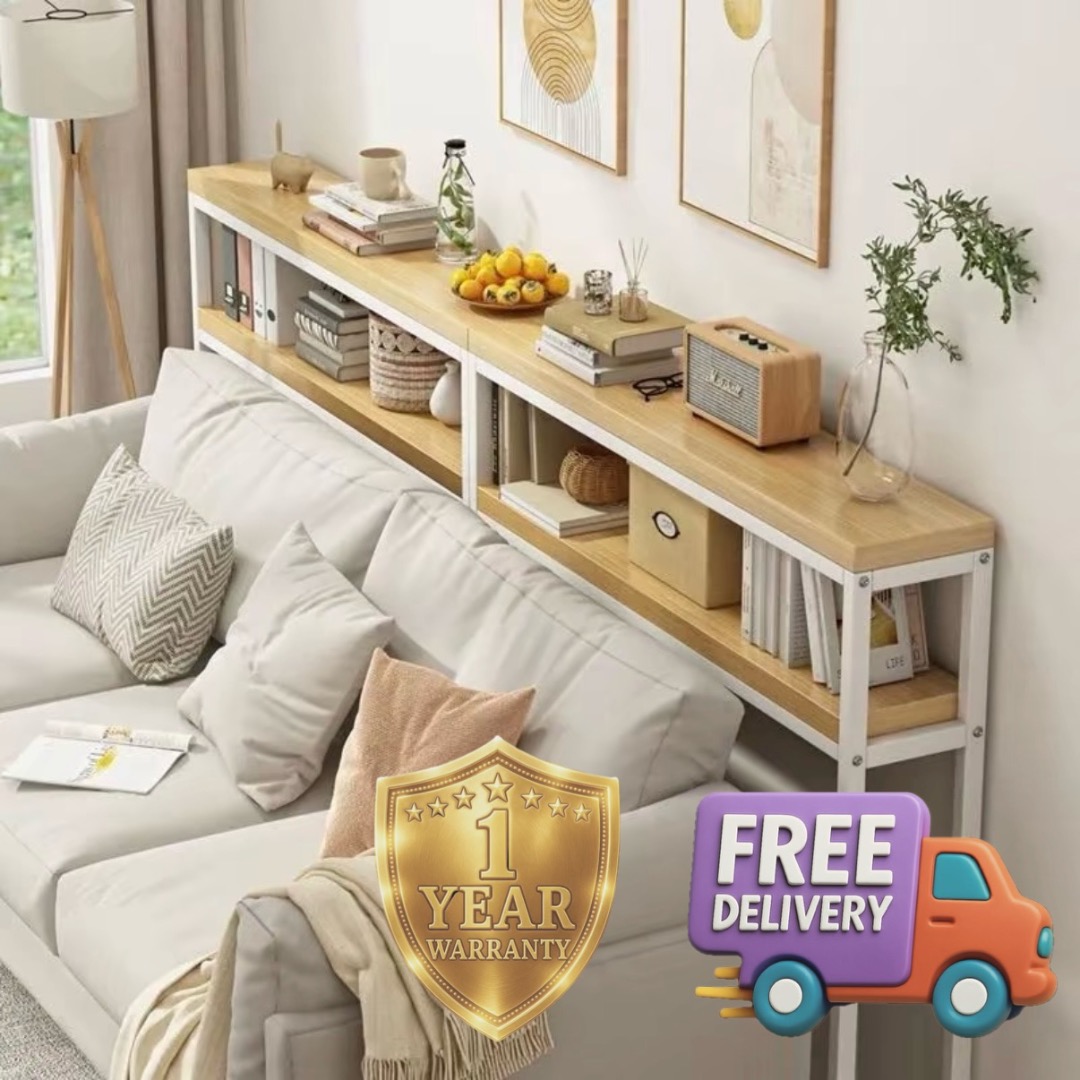 [FREE DELIVERY] Long Sofa Console Table | Behind Couch Shelf | Entryway ...