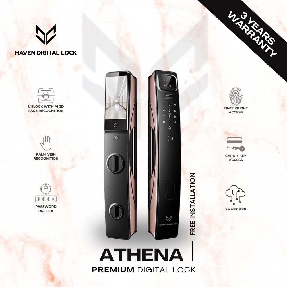 FREE INSTALLATION! | Haven Athena Digital Door Lock, Furniture & Home ...