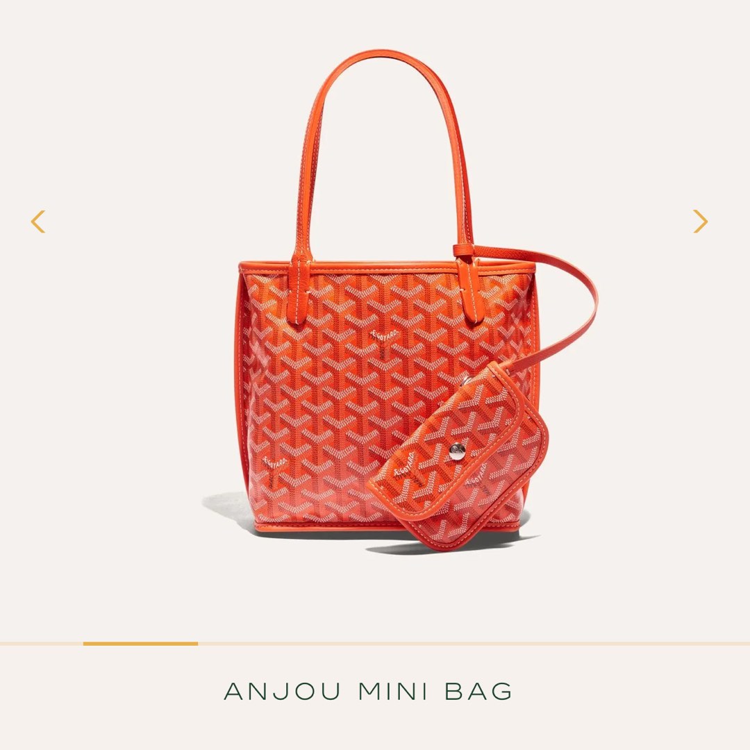 Goyard Mini Anjou in Orange, Luxury, Bags & Wallets on Carousell