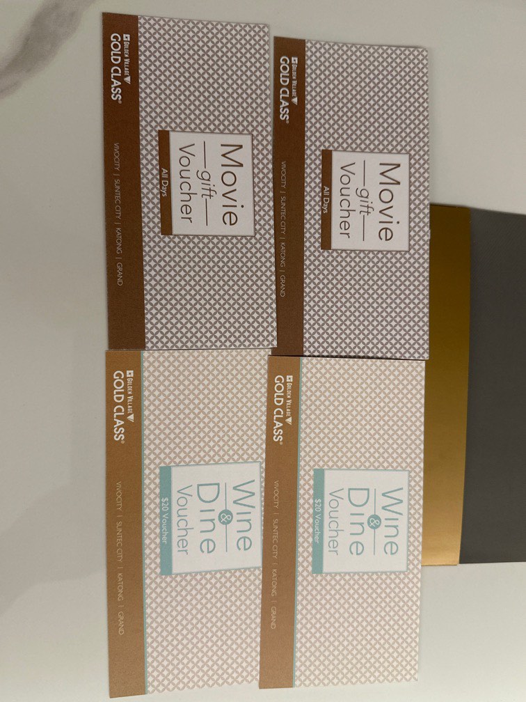 GV Gold Class tickets (Golden Village), Tickets & Vouchers, Vouchers on ...