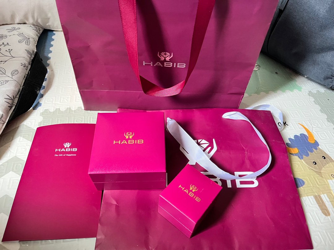 Habib Jewels Paper Bag, Ring & Bracelet box casing, Luxury, Accessories ...