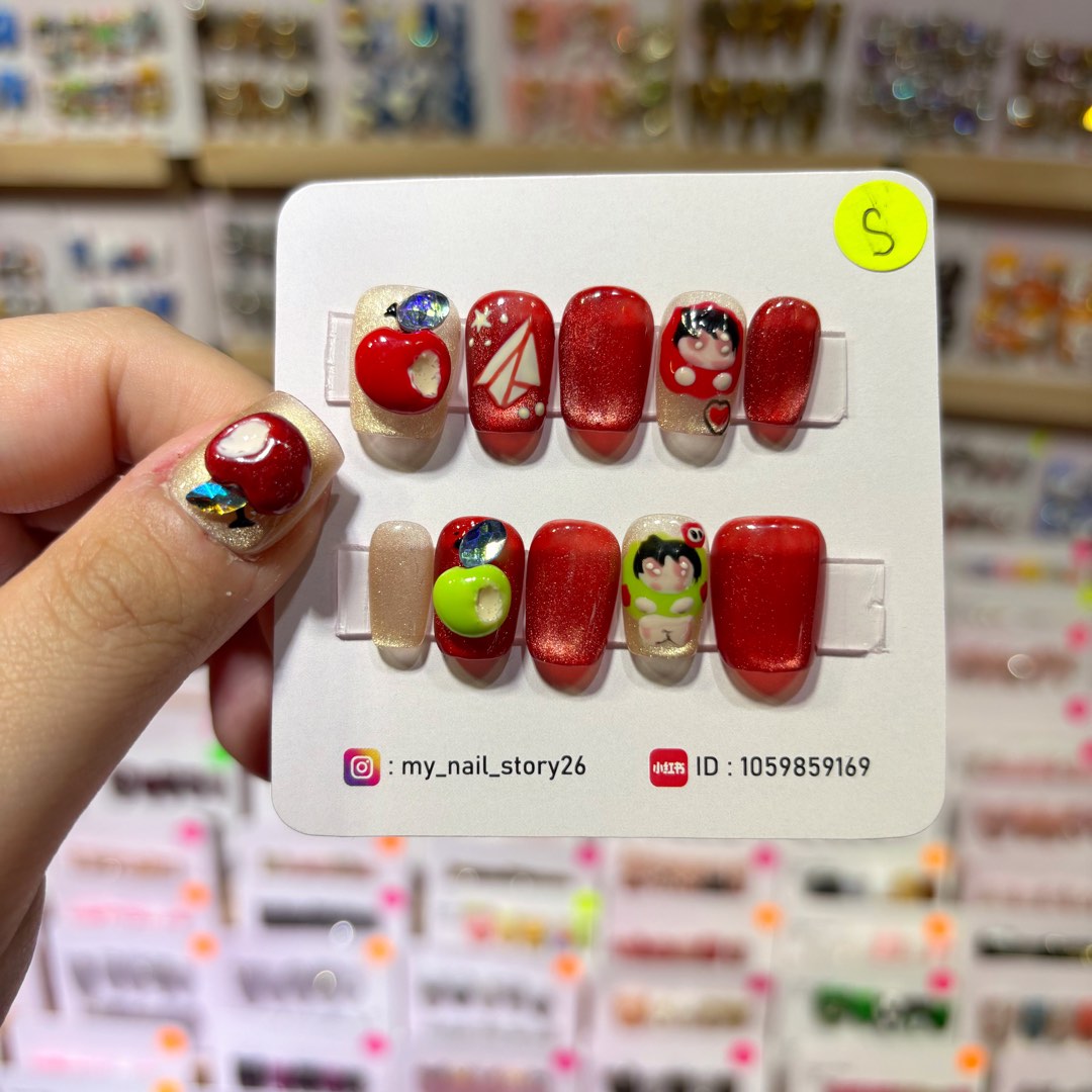 Handmade Love and Deepspace Caleb inspired nails, Hobbies & Toys ...