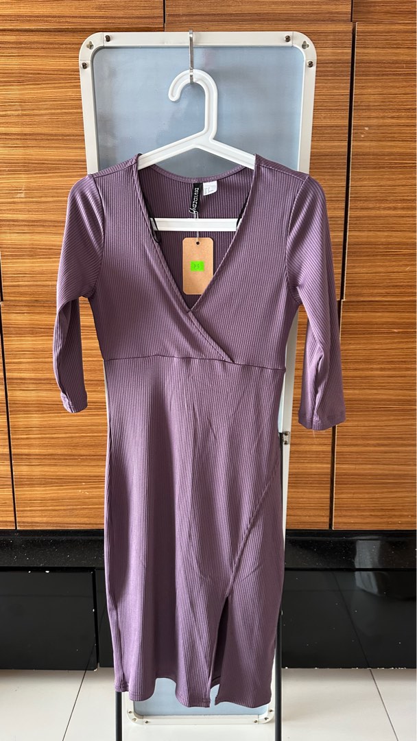 H&M Purple Dress, Women's Fashion, Dresses & Sets, Dresses on Carousell