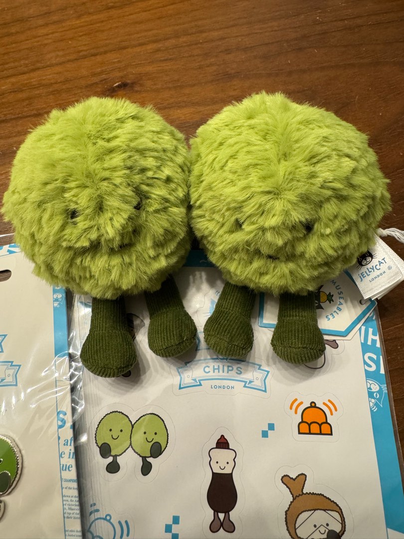 Jellycat Dot n Peggy Mushy Peas, Hobbies & Toys, Toys & Games on Carousell