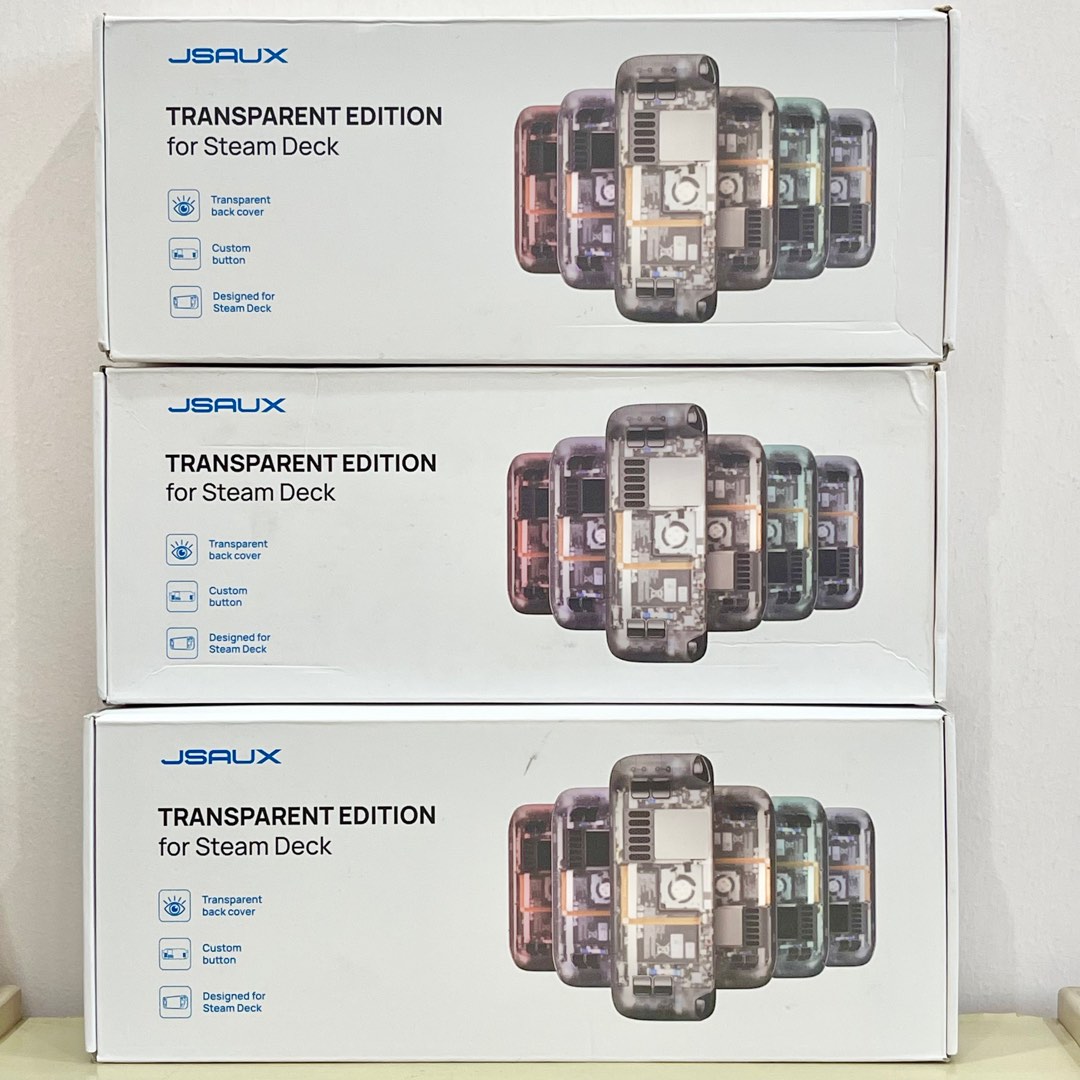 JSAUX Steamdeck Transparent Case (Clear/ Tawny), Video Gaming, Gaming ...