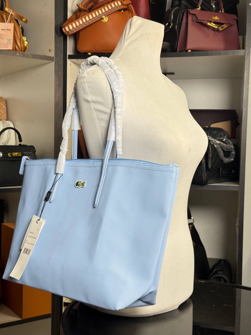 Light blue tote bag, Women's Fashion, Bags & Wallets, Tote Bags on ...