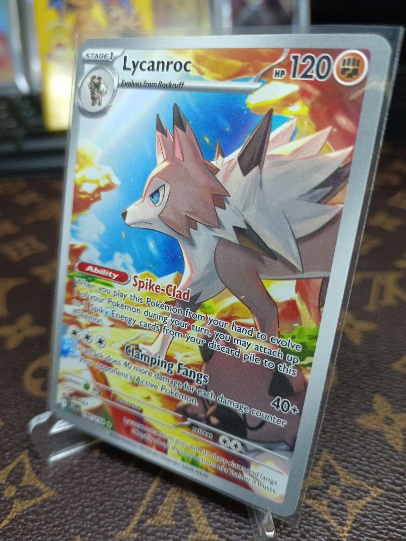Lycanroc - 166/159 Illustration Rare (Journey Together) Pokemon Card 2025, Hobbies & Toys, Toys ...