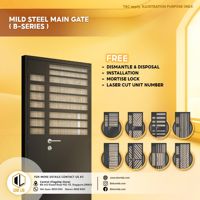 Main Gate/ HDB Gate/ Mild Steel Gate/ Premium Gate/ Design Gate/ Metal ...