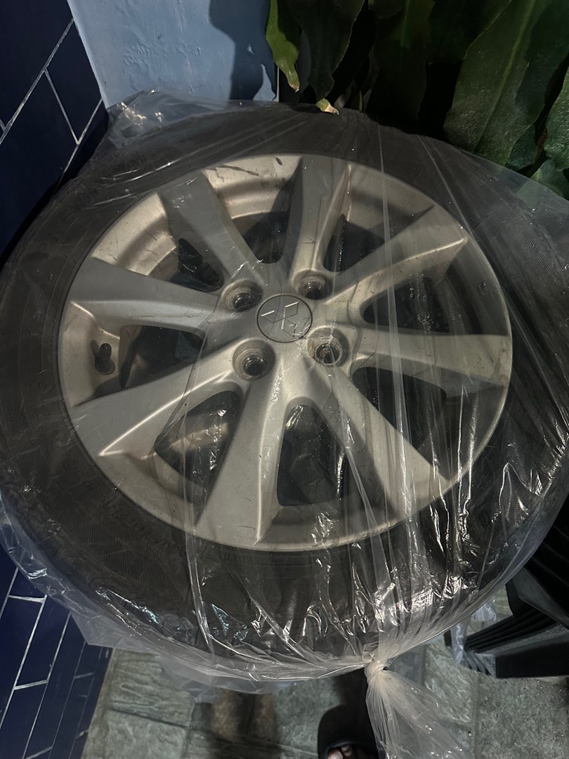 Mirage hatch mags, Car Parts & Accessories, Mags and Tires on Carousell