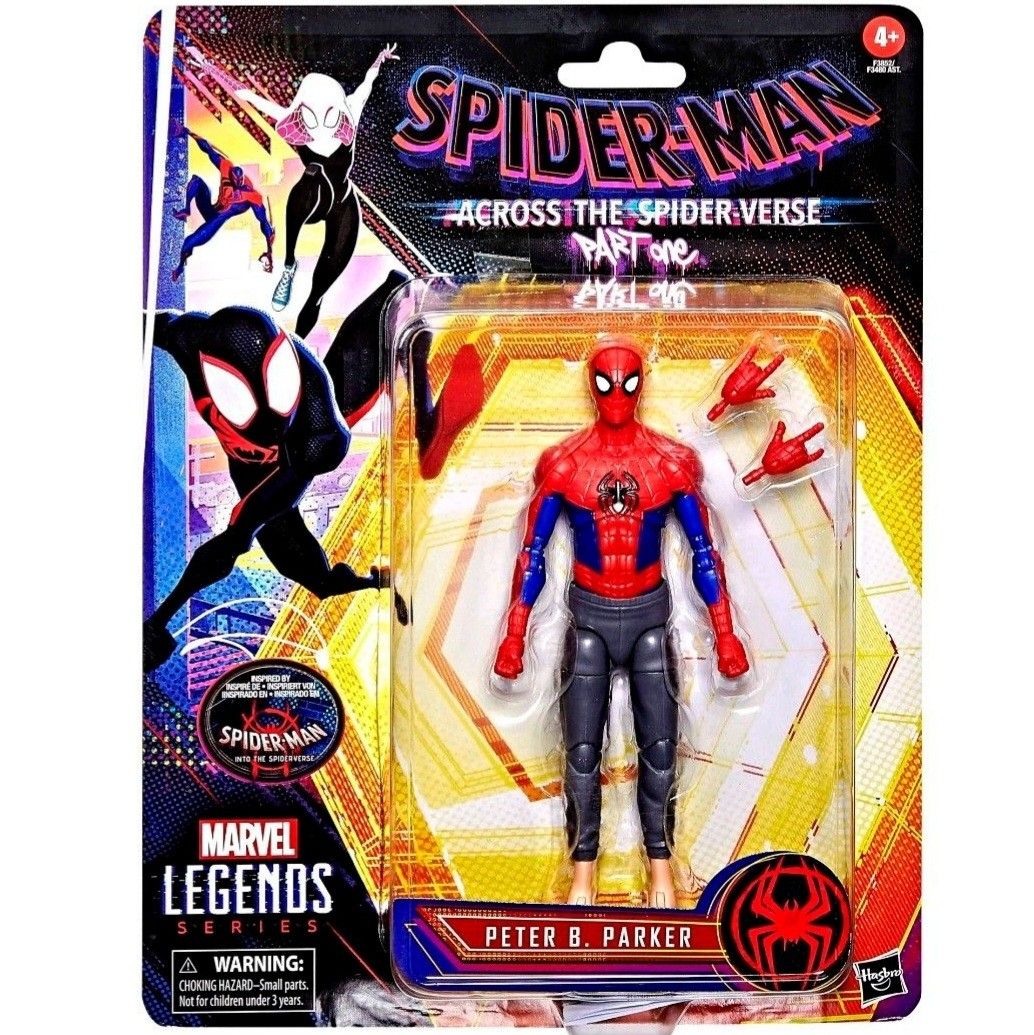 MISB Marvel Legends Spider-Man Peter B. Parker Hasbro Spiderman Across ...